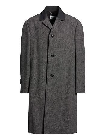 MAISON MARGIELA Virgin Wool & Polyamide Overcoat - Black