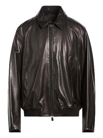 Emporio Armani Lambskin Leather Jacket - Black
