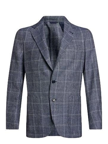 TOMBOLINI Blazer Size Virgin Wool, Linen - Blue