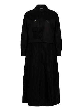 Herno Cotton Overcoat & Trench Coat - Black