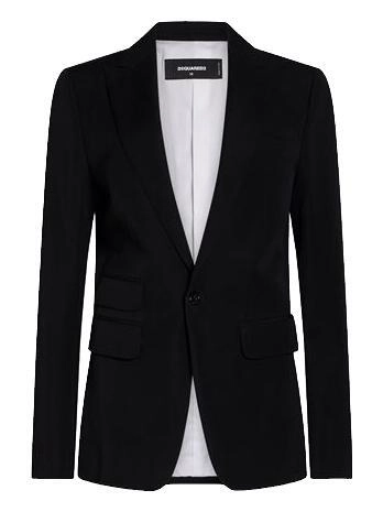 Dsquared2 Virgin Wool Single-breasted Blazer - Black