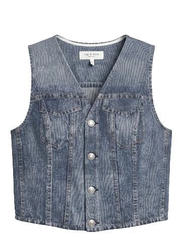 Rag & Bone Tailored Vest - Blue