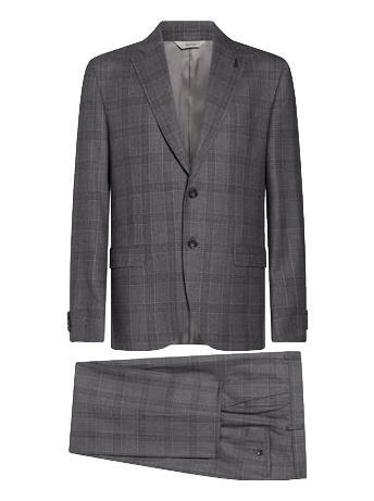 PAOLONI Suit Size Virgin Wool, Elastane - Grey