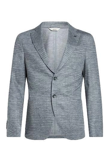 PAOLONI Blazer Size Virgin Wool, Cotton - Grey