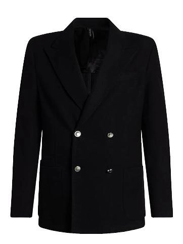 PAOLONI Blazer Size Wool, Polyamide, Cashmere, Elastane - Black