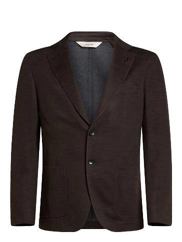 PAOLONI Blazer Dark Size Cotton, Virgin Wool, Acrylic, Polyamide - Brown