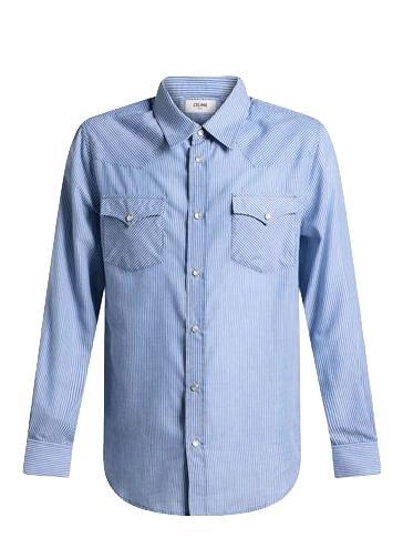 Celine Shirt Size Polyester, Cotton - Blue