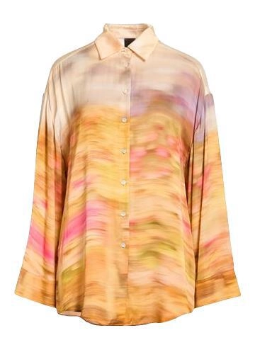 Pinko Viscose Satin Tie-dyed Shirt - Beige