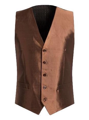Dolce & Gabbana Tailored Vest Size Silk - Bronze