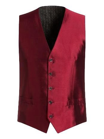 Dolce & Gabbana Silk Tailored Vest - Red