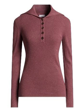Brunello Cucinelli Ribbed-knit Metallic Pullover - Purple