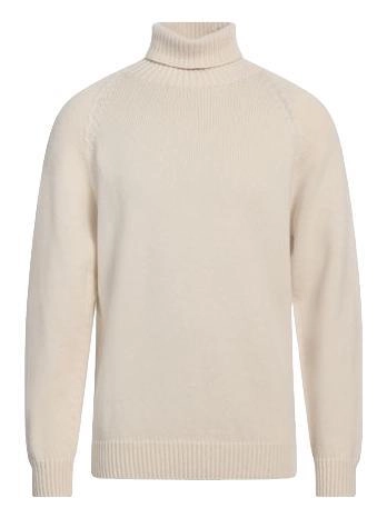 LARDINI Cashmere Turtleneck Sweater - White