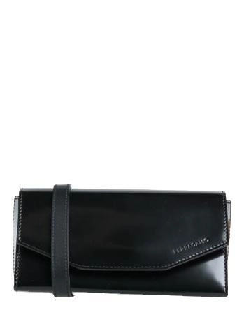 FERRAGAMO Calfskin Flap Bag - Black