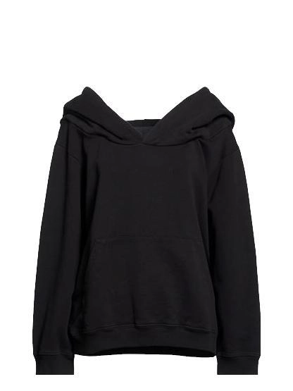 MAISON MARGIELA Cotton Oversized Hooded Sweatshirt - Black