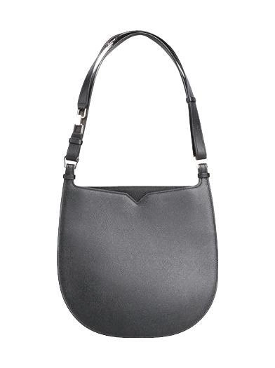 VALEXTRA Calfskin Shoulder Bag - Black