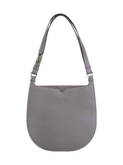 VALEXTRA Calfskin Shoulder Bag - Grey