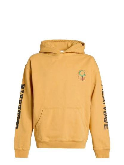 BRAIN DEAD Cotton Printed Hooded Sweatshirt - Orange