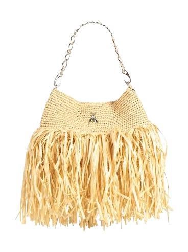 Patrizia Pepe Raffia Fringed Handbag - Beige