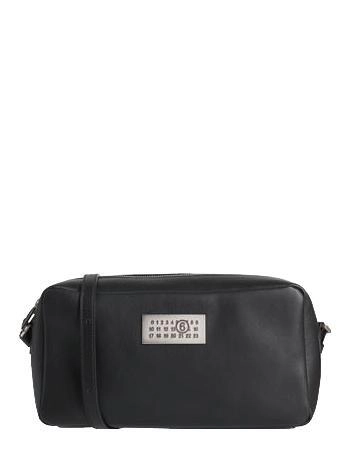 MAISON MARGIELA Leather Camera Bag With Designer Plaque - Black