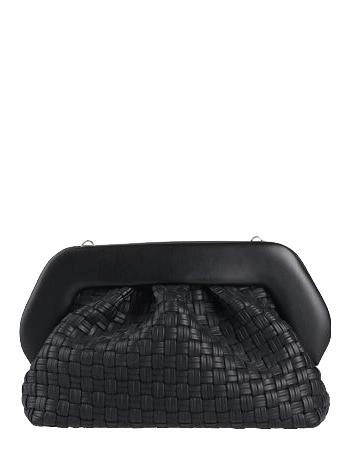 THEMOIRE Woven Clutch - Black