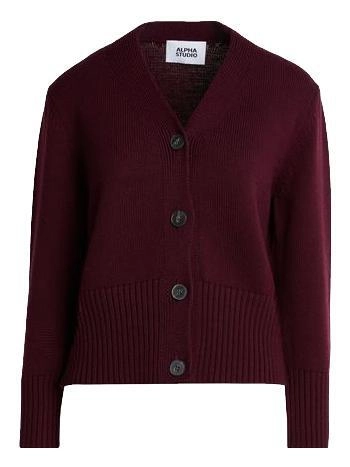 Alpha Studio Cardigan Size Merino Wool - Red
