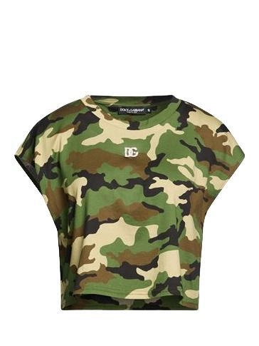 Dolce & Gabbana Camouflage Cotton T-shirt - Green