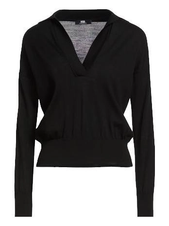 Alpha Studio Merino Wool Sweater - Black