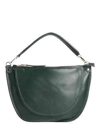 LAURA DI MAGGIO Pebbled Leather Handbag With Charms - Green