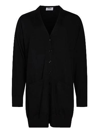 Alpha Studio Merino Wool V-neck Cardigan - Black