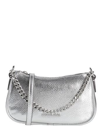 Michael Kors Metallic Pebbled Leather Crossbody Bag - Silver
