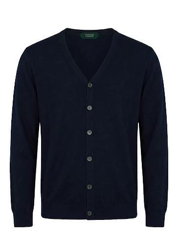 ZANONE Virgin Wool And Polyamide Cardigan - Blue