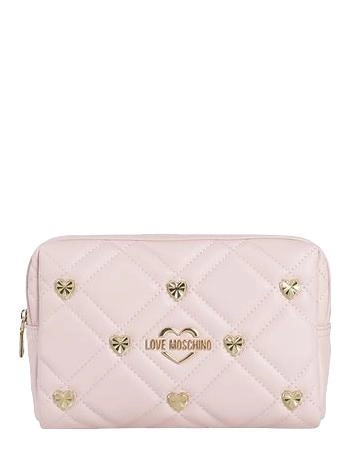 Moschino Quilted Studded Clutch - Pink
