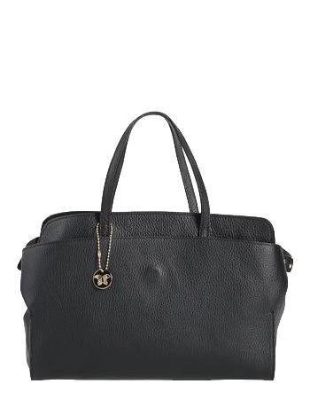 LAURA DI MAGGIO Pebbled Leather Tote Bag - Black