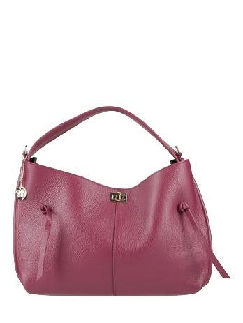 LAURA DI MAGGIO Pebbled Leather Tote Bag - Red