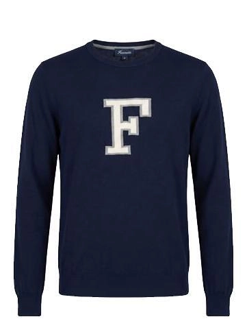 Façonnable Sweater Size Cotton - Blue
