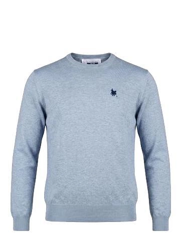USA POLO SPORT Cotton Wool Crewneck Sweater - Blue