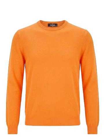GRAN SASSO Cashmere Crewneck Sweater - Orange