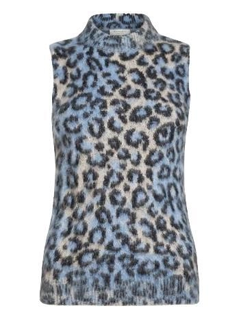 NO SECRETS Sleeveless Alpaca Wool Blend Sweater - Blue