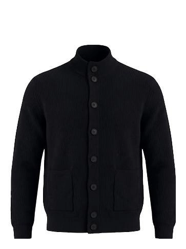 FILIPPO DE LAURENTIIS Linen And Cotton Cardigan - Black