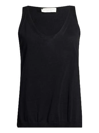 FILIPPO DE LAURENTIIS Sleeveless V-neck Cotton Sweater - Black
