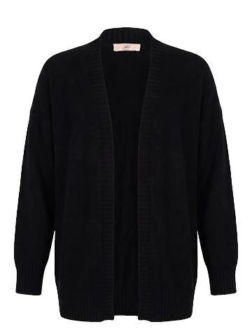 CARLA G. Long Sleeve Cardigan - Black