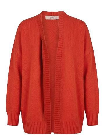 CARLA G. Long Sleeve Cardigan - Orange