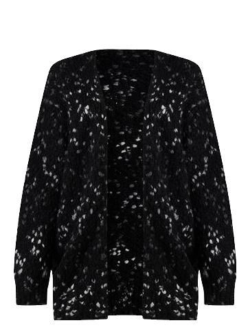 CARLA G. Multicolor Cardigan - Black