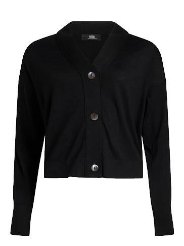 Alpha Studio Merino Wool Cardigan - Black