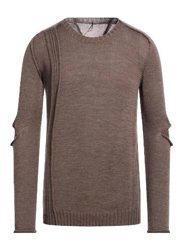 Masnada Merino Wool And Linen Mélange Crewneck Sweater - Beige
