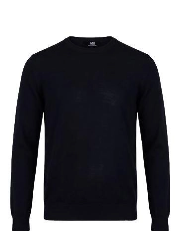 Alpha Studio Midnight Wool Sweater - Blue