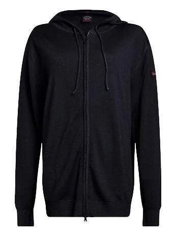 Paul & Shark Virgin Wool Zip-up Hoodie - Navy
