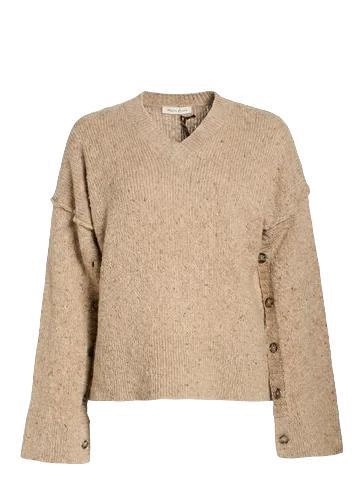MANILA GRACE Sand Crewneck Sweater - Beige