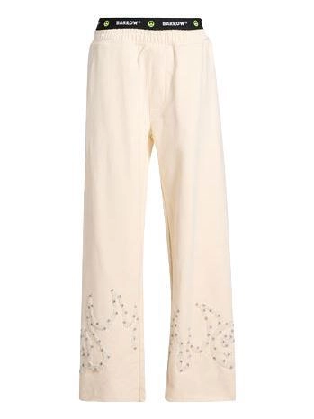 BARROW Cotton Track Pants With Embellishments - White
