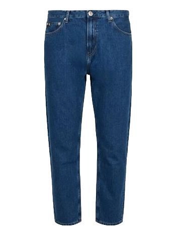 Calvin Klein Straight Leg Cotton Jeans - Blue
